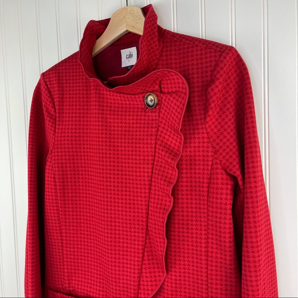 Cabi #3546 Celebration Jacket Red Square Houndstooth … - Gem
